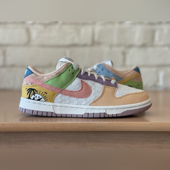 Nike | Shoes | Nike Dunk Low Se Sun Club Multi Color Sail Women Size 7 ...